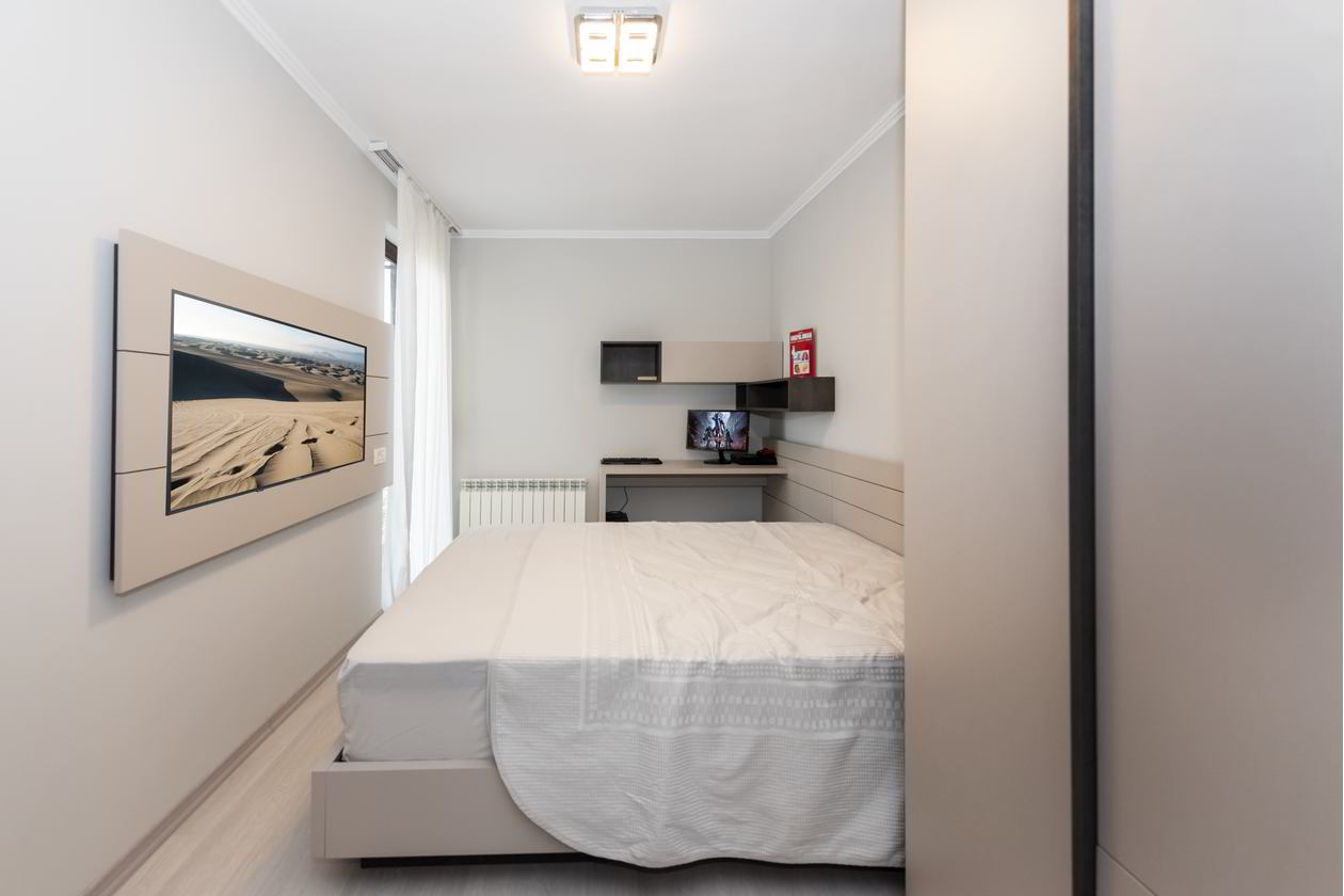 Proiect mobila Camera junior Adolescent, cu dulap pana in tavan, pat ...