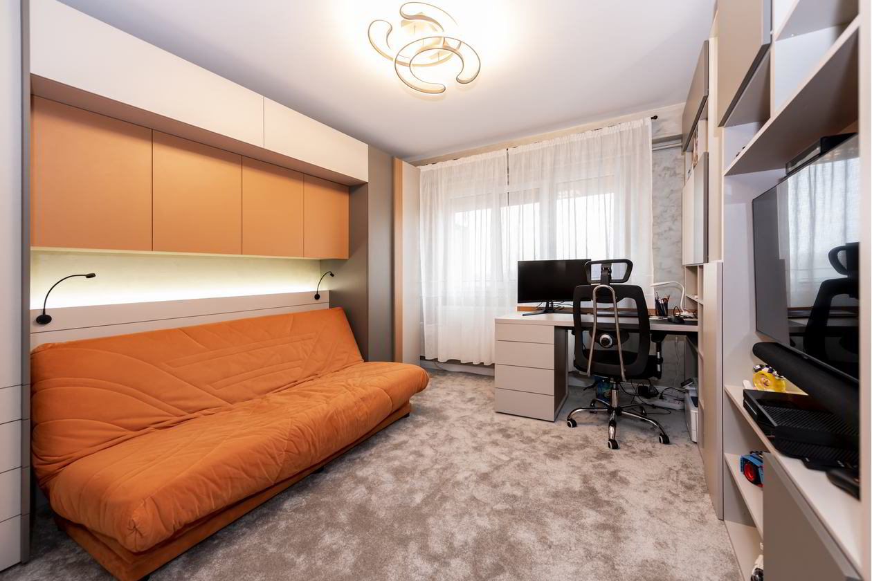 Proiect mobila Camera junior Adolescent, cu pat si dulap integrat ...